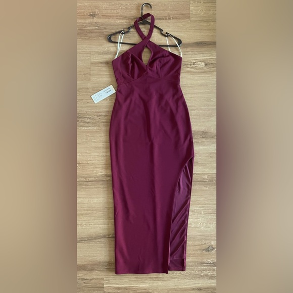 Azazie | Dresses | Az Occasions Stretch Crepe Dress With Keyhole Halter ...